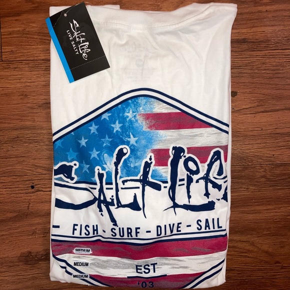 Salt Life | Shirts | Salt Life White Graphic Shirts | Poshmark